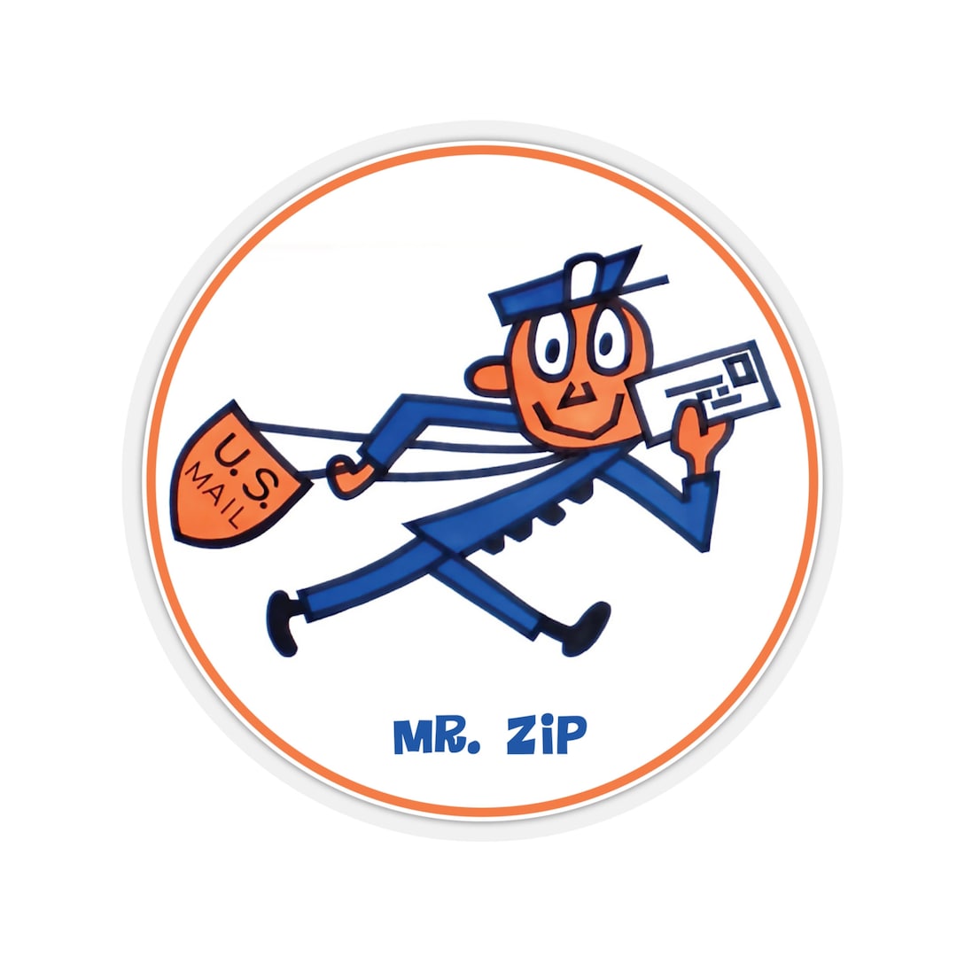 Mr. Zip Mail Man vintage U.S. Postal Service Kiss-cut - Etsy