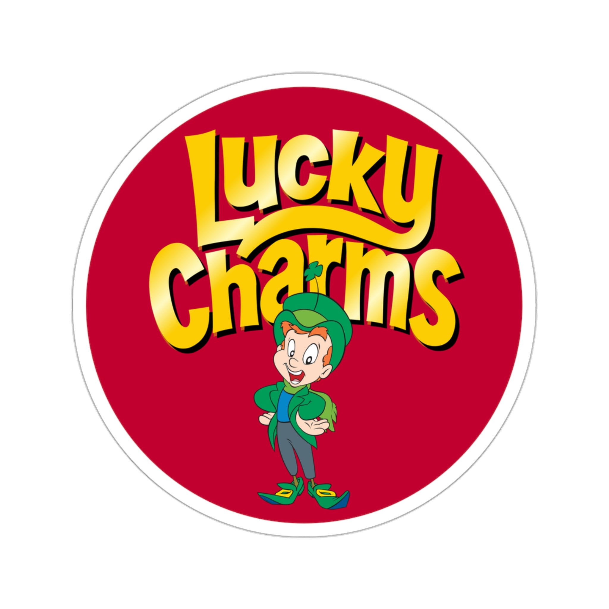Lucky Charms Logo in Red Circle Kiss-cut Stickers - Etsy