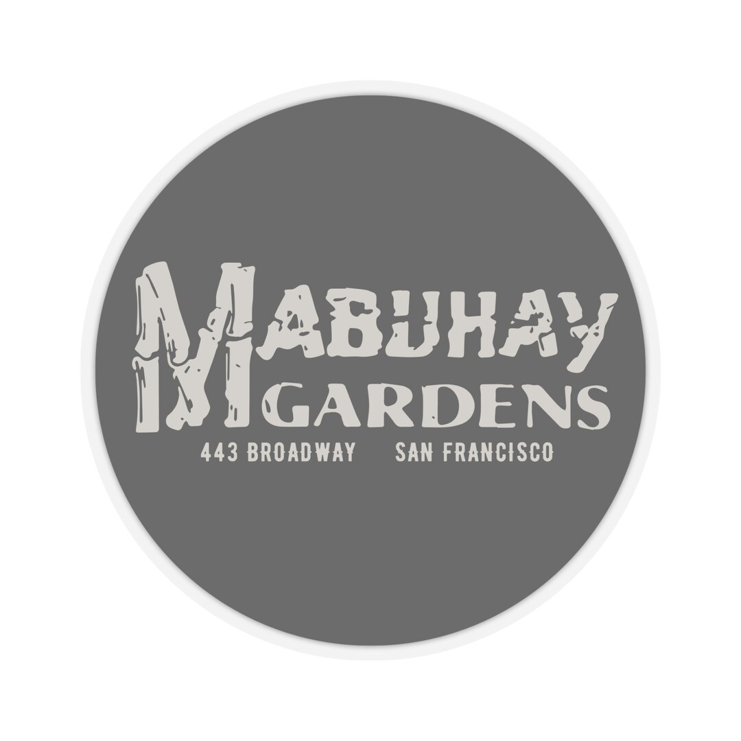 The Mabuhay Gardens Logo in Black Circle Kiss-cut Stickers - Etsy