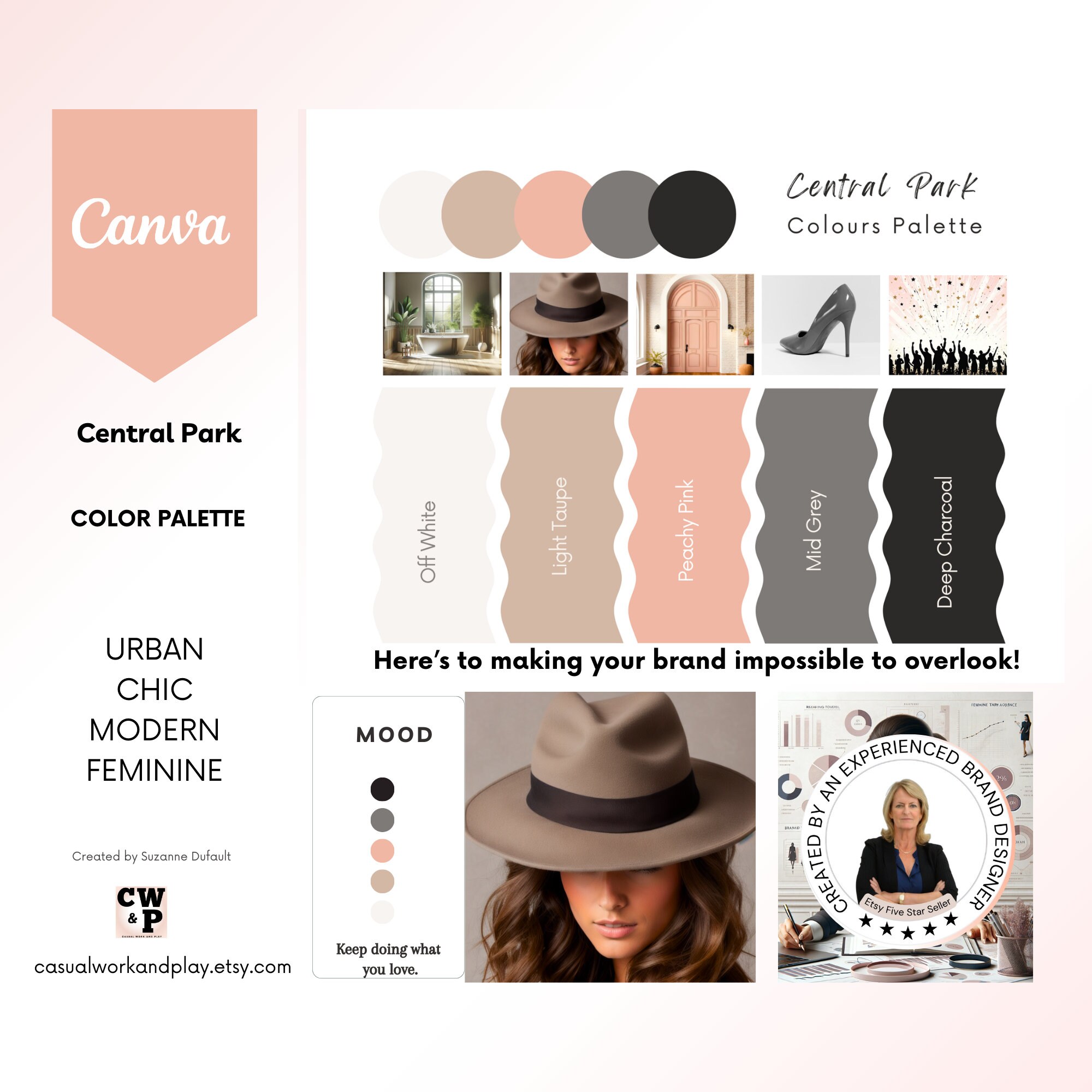 Elegant Colour Palette for Small Business Branding Luxury Canva Digital ...