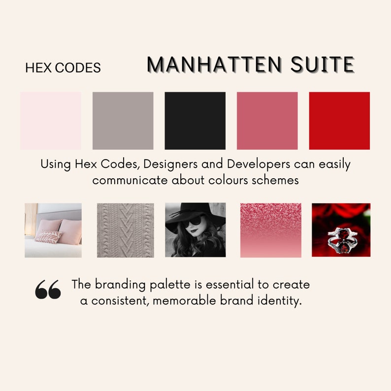 Brand Color Palette for Small Businesses: Ruby Red, Tuxedo Black, Grey ...