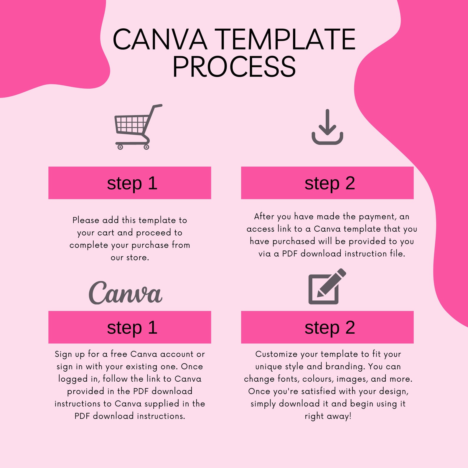 Vibrant Pink Brand Color Palette, Typography, Brand Kit, Small Business ...