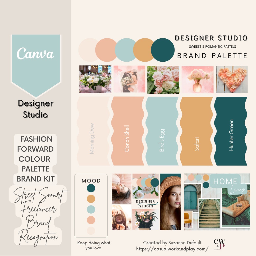 Brand Palette, Small Business Brand, Digital Download, Brand Kit, Mood ...