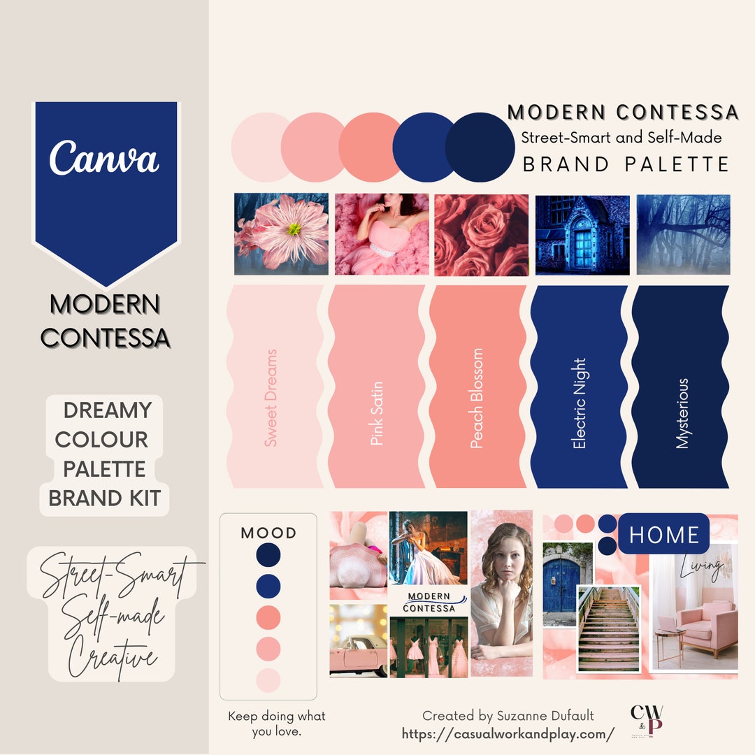 Modern Contessa Brand Palette: Small Business Brand Kit (digital ...