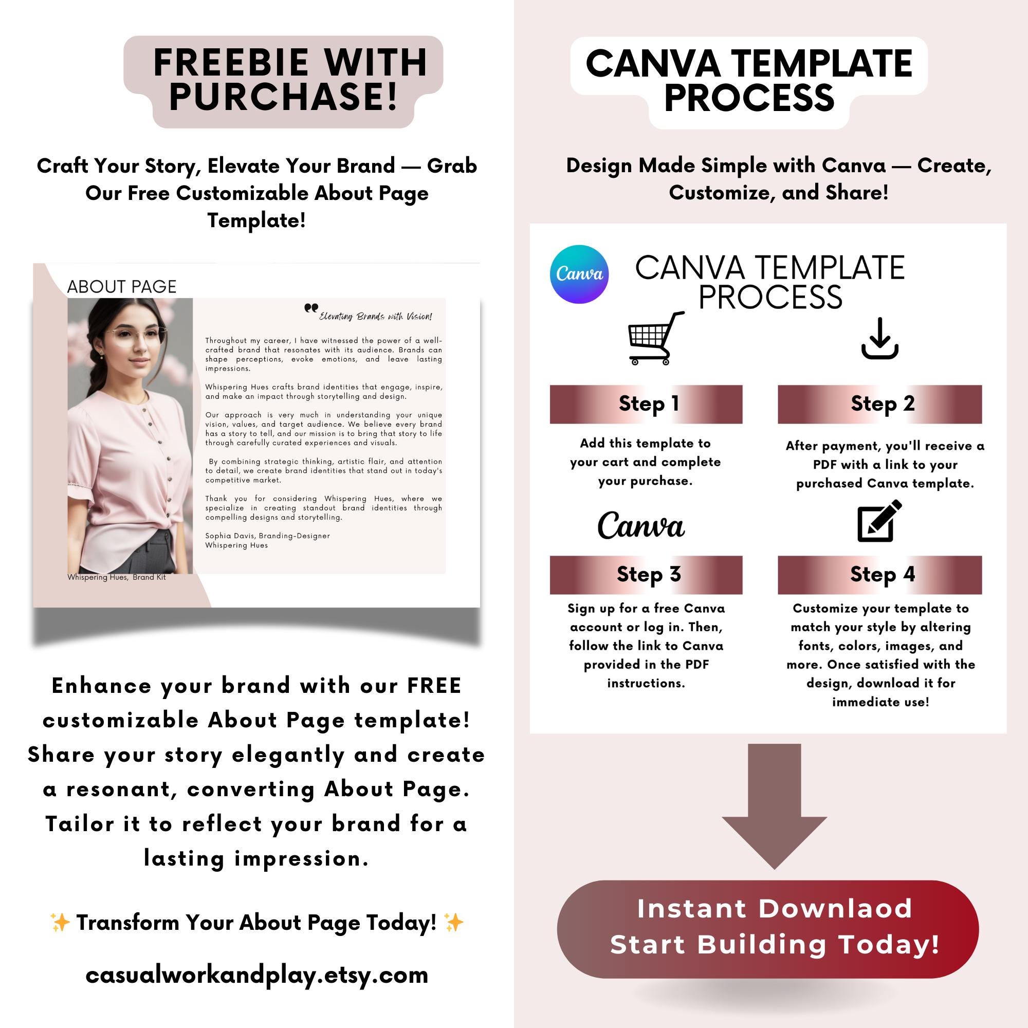 Milan Mystique Brand Palette: Luxury Canva Color Scheme - Etsy