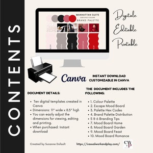 Brand Color Palette for Small Businesses: Ruby Red, Tuxedo Black, Grey ...