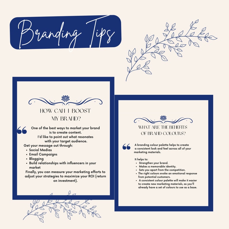 Modern Contessa Brand Palette: Small Business Brand Kit (digital ...
