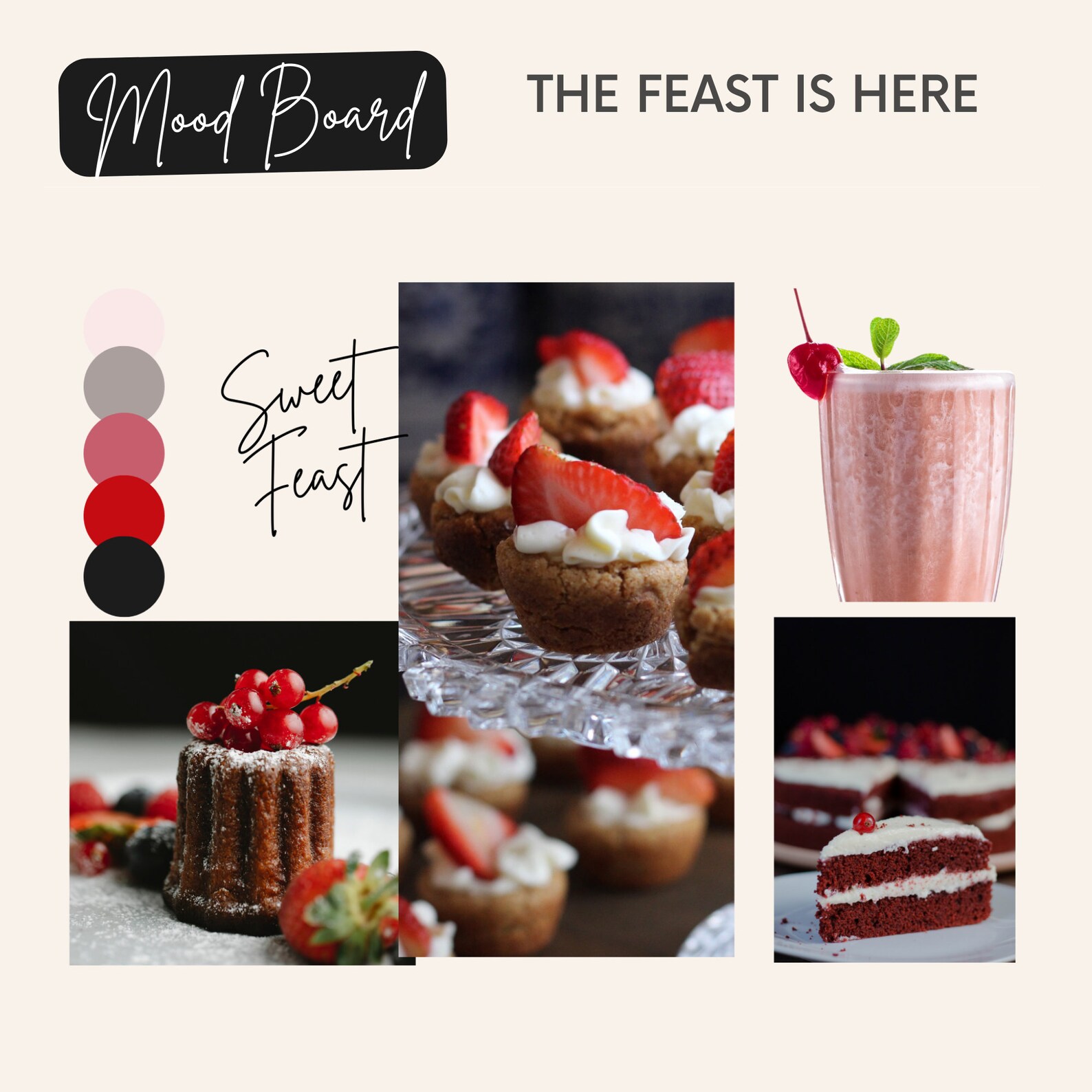 Brand Color Palette for Small Businesses: Ruby Red, Tuxedo Black, Grey ...