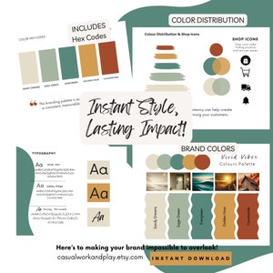 Vibrant Colour Palette for Small Business Branding DIY Luxury Canva ...