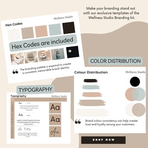 Neutral Brand Kit: Canva Templates for Wellness Studios (digital ...