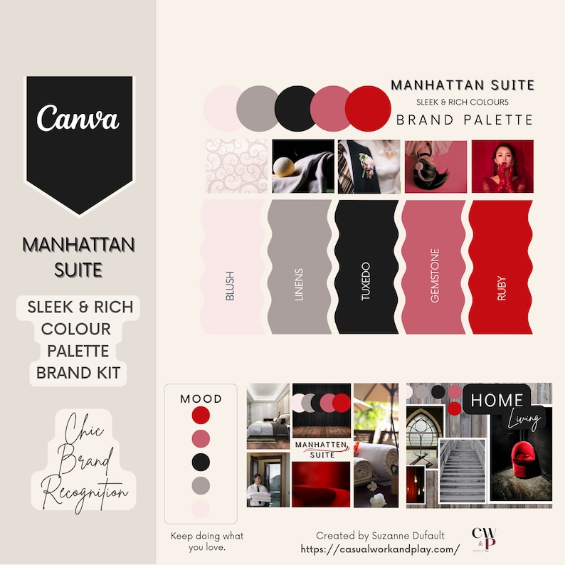 Brand Color Palette, Small Business, Canva Color Palette, Brand Kit ...