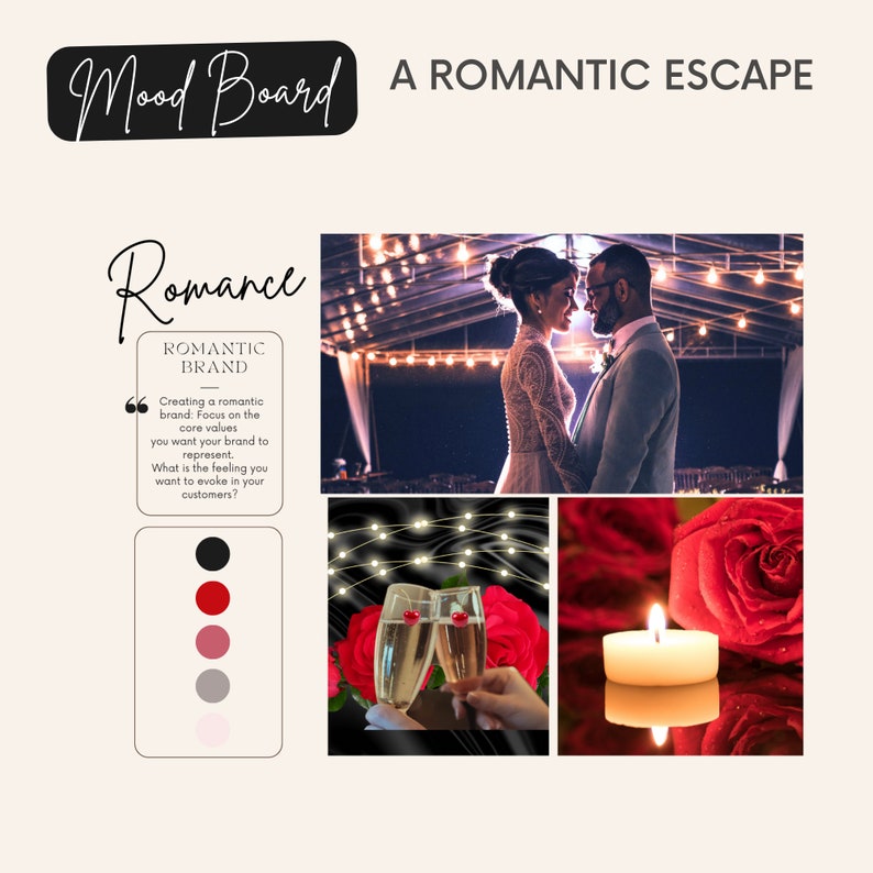 Brand Color Palette for Small Businesses: Ruby Red, Tuxedo Black, Grey ...