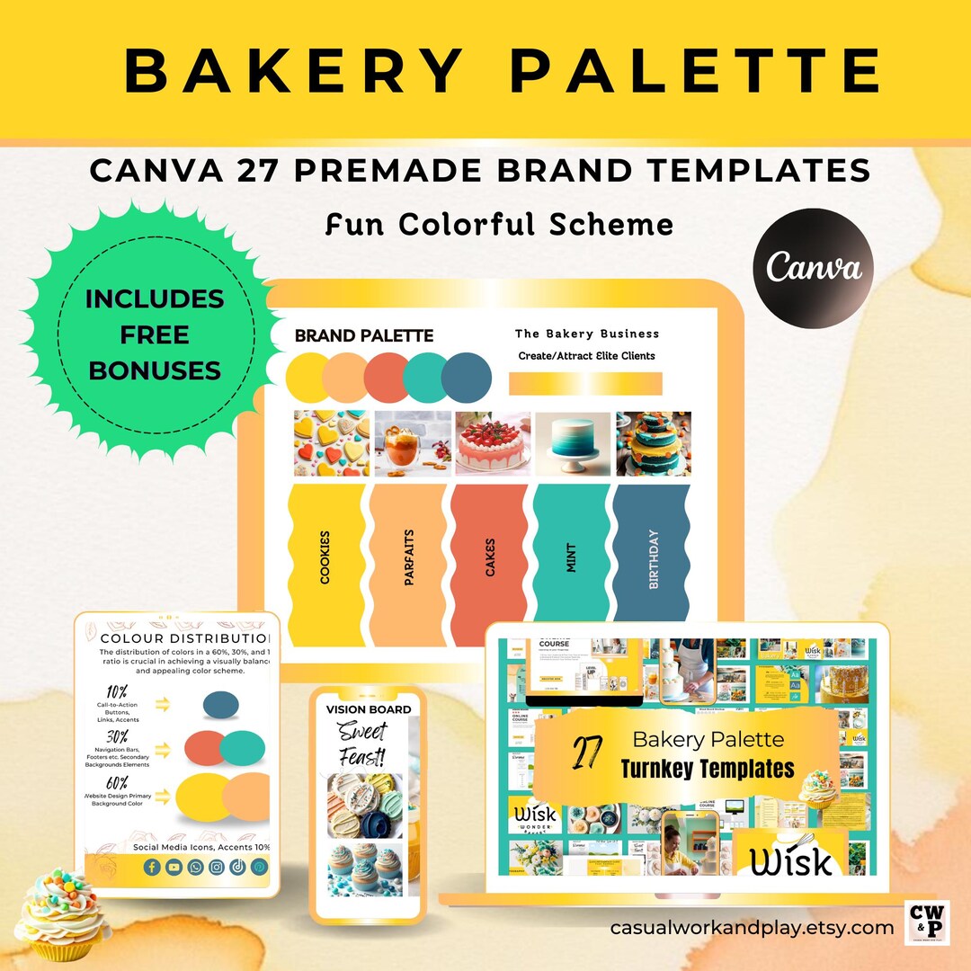 Bakery Business Color Palette for Female Entrepreneurs, Brand Identity ...
