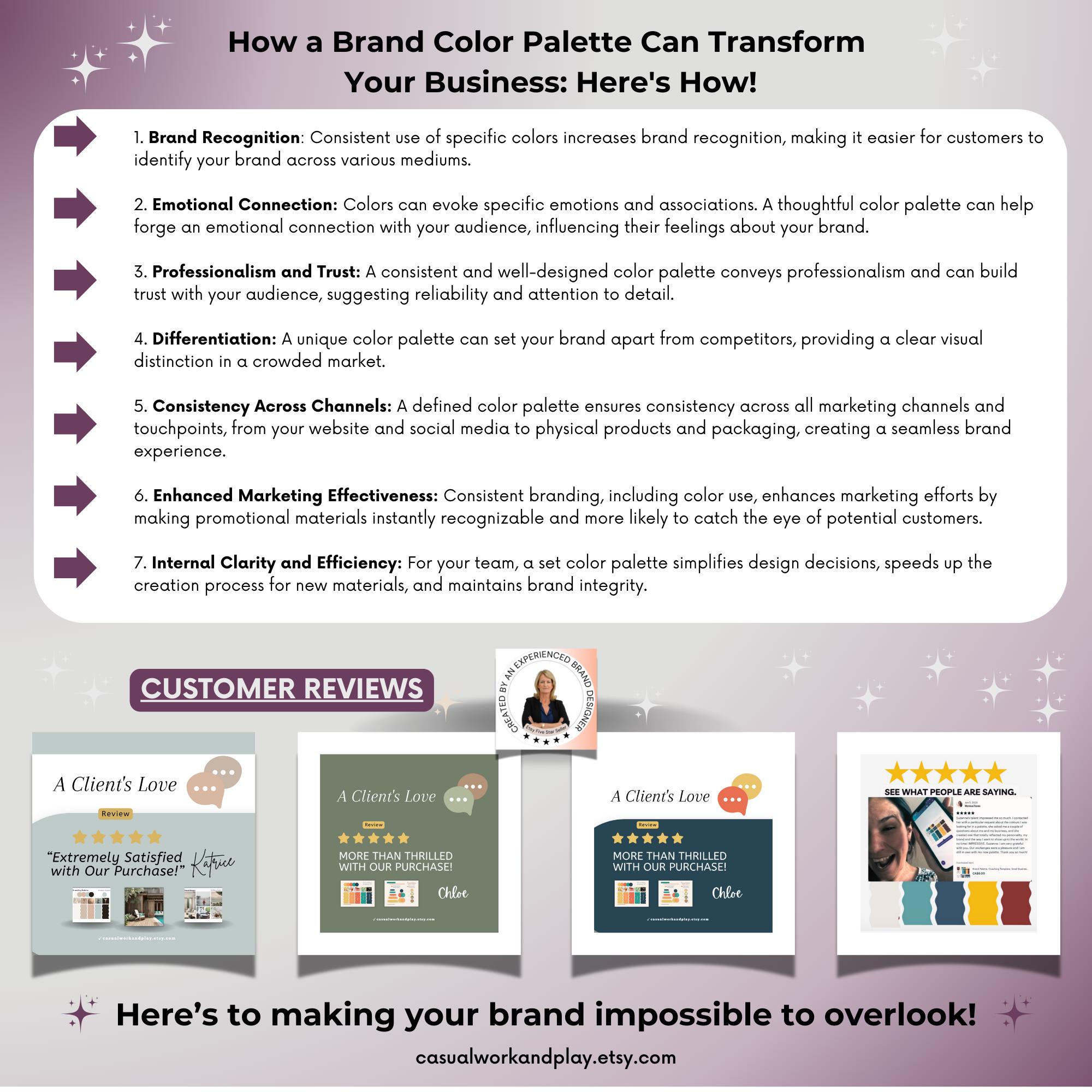 Elegant Colour Palette for Small Business Branding | Customizable in ...