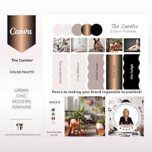 Luxury Colour Palette for Small Business Branding - Easy Canva Digital ...