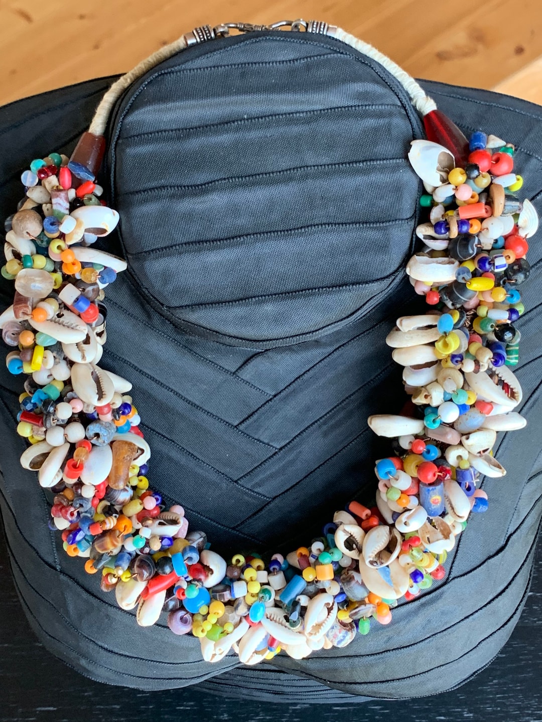 Antique African Shell Necklace With Glass Beads Collector's Item/museum ...