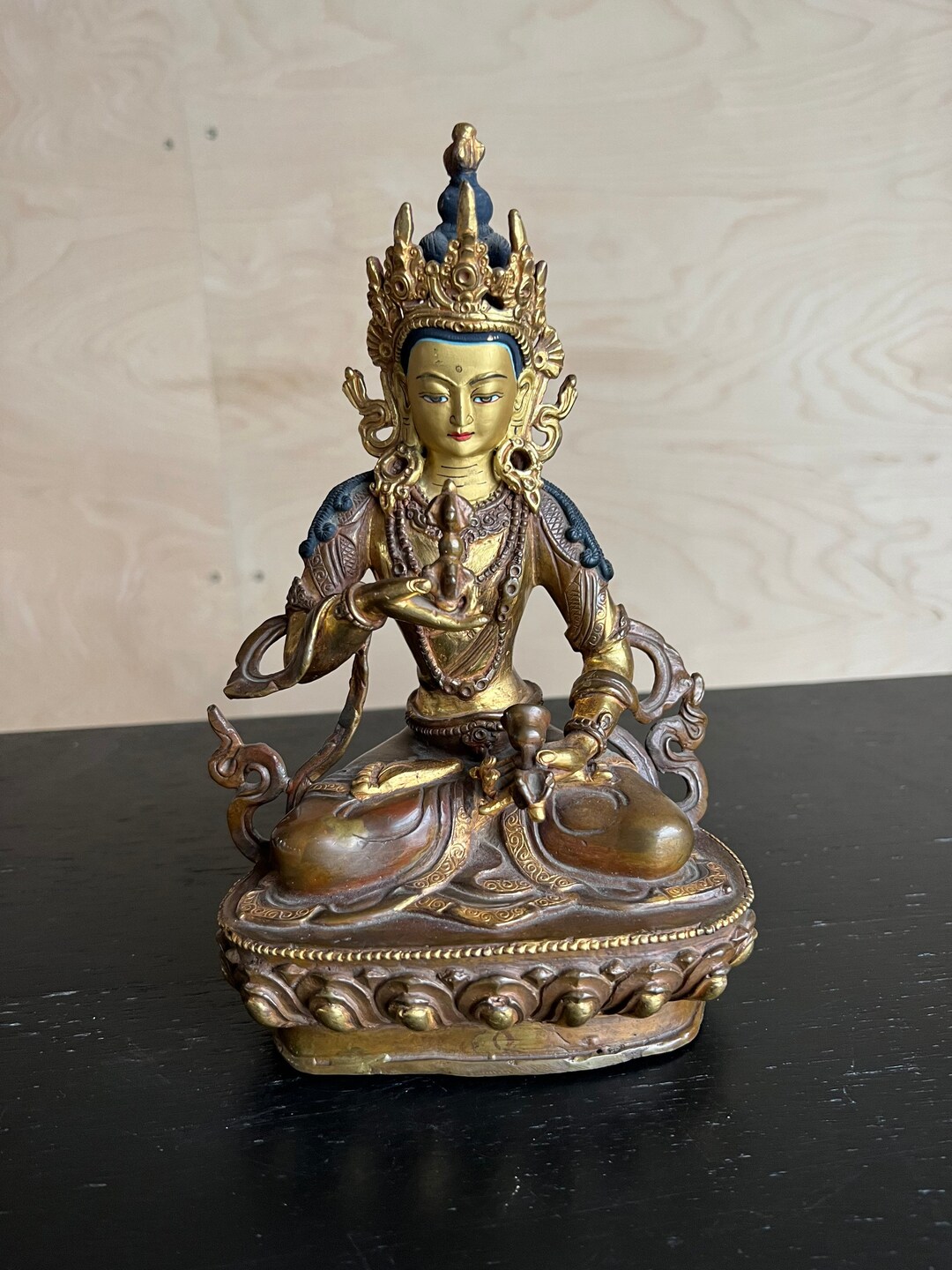 Tara Sculpture Gold Leaf Brass From Burma - Etsy