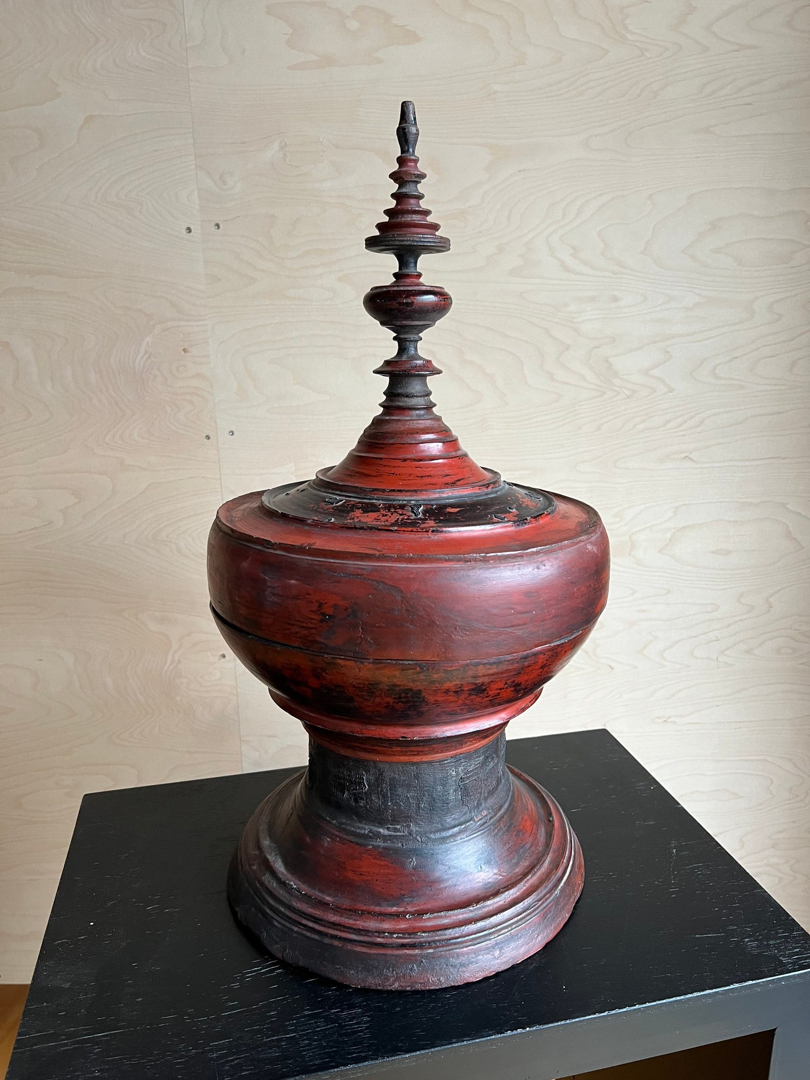 Indian Antique Bell Made of Turned Wood in Red - Etsy