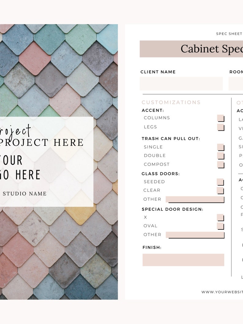 Cabinet Spec Sheet - Etsy