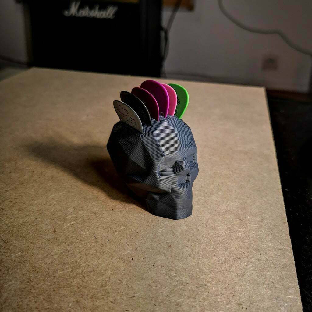 Guitar Pick Holder, Low Poly Skull - Etsy