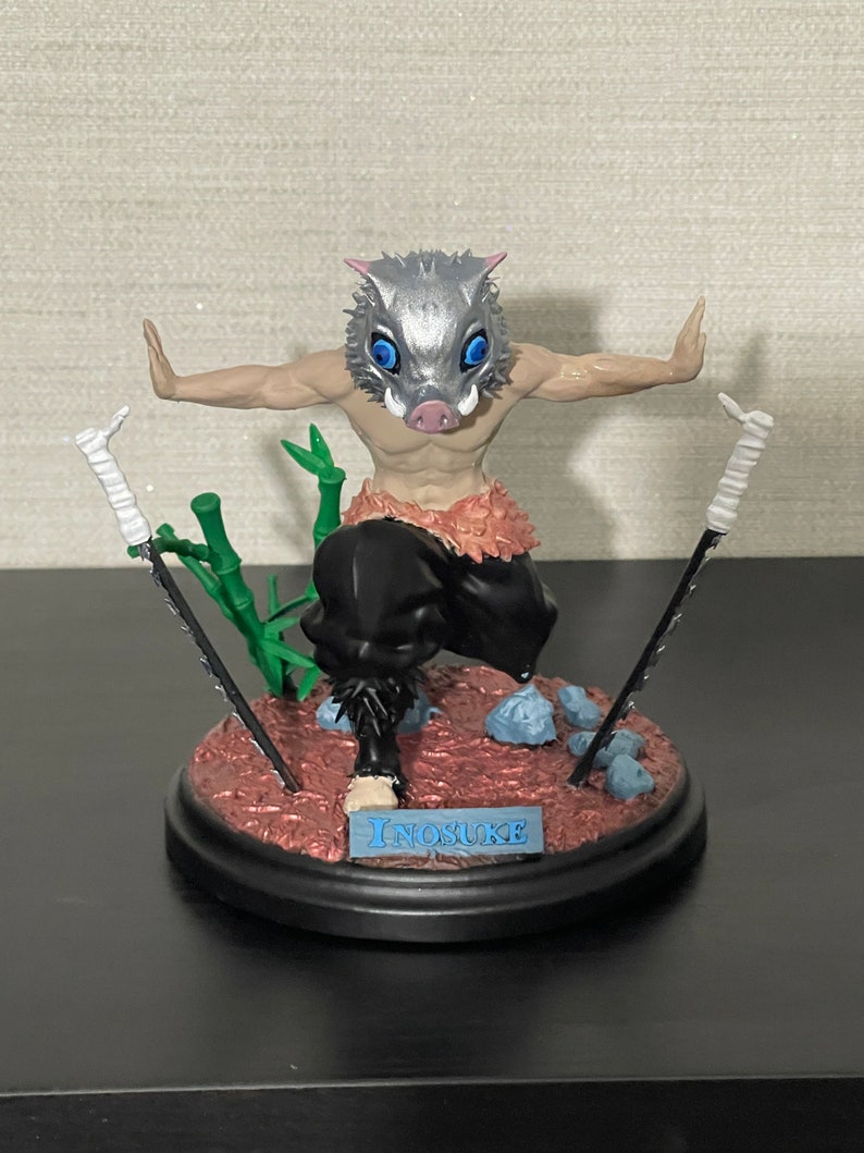 Inosuke Hashibira Figure, Demon Slayer Statue, Anime Figurine 3D Print ...