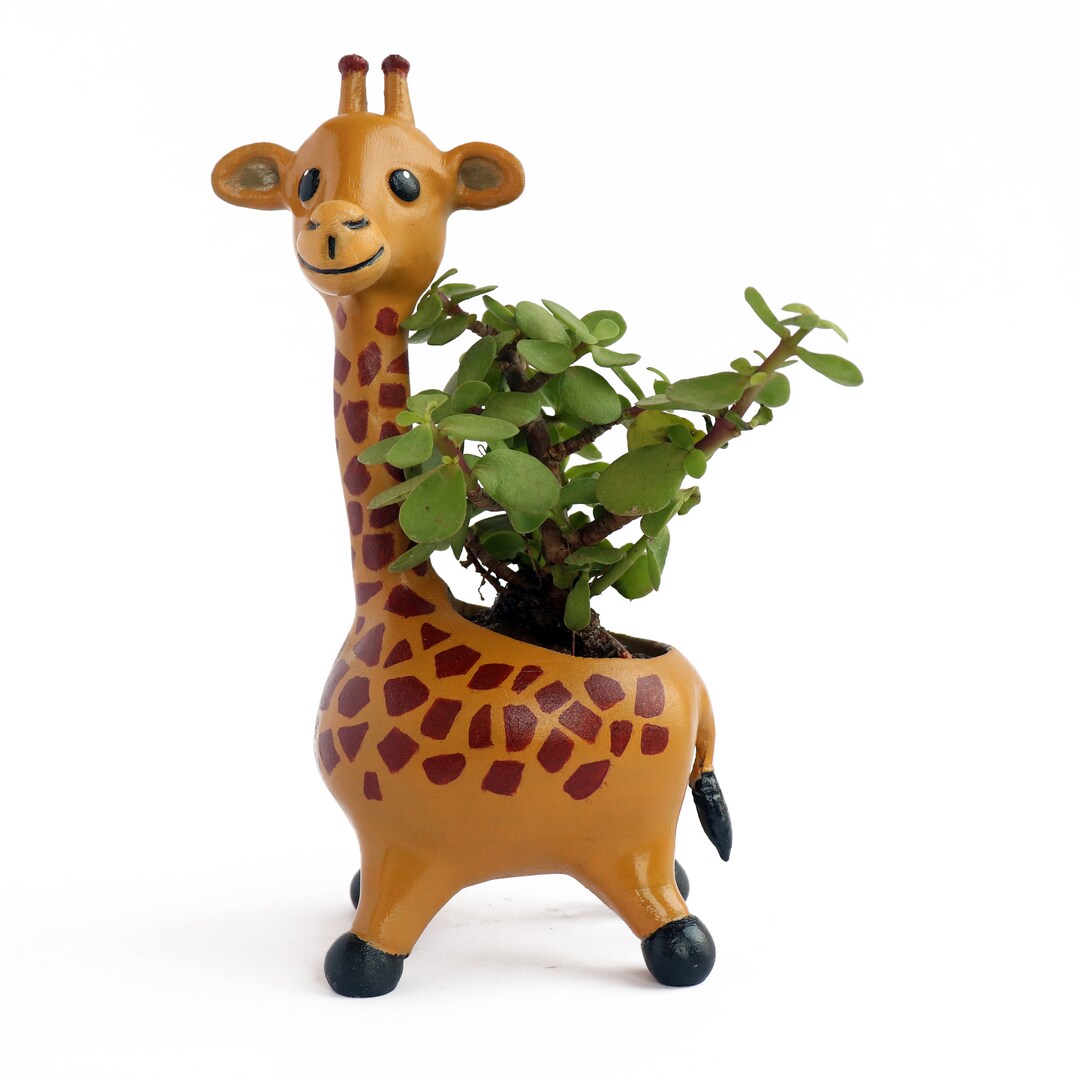 3d Printed Giraffe Planter Plant Pot Gift for Office Home Balcony ...