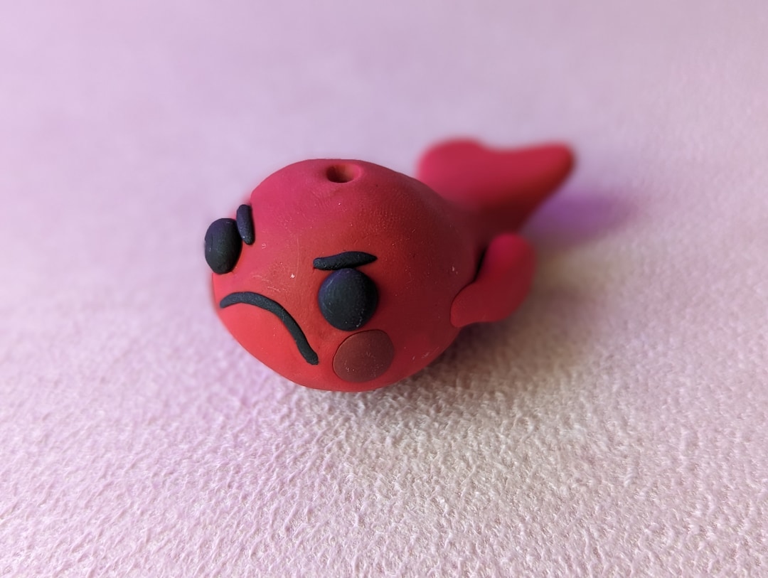 Cute Grumpy Whale Sculpture~ | Adorable Handmade Polymer Clay Magic ...