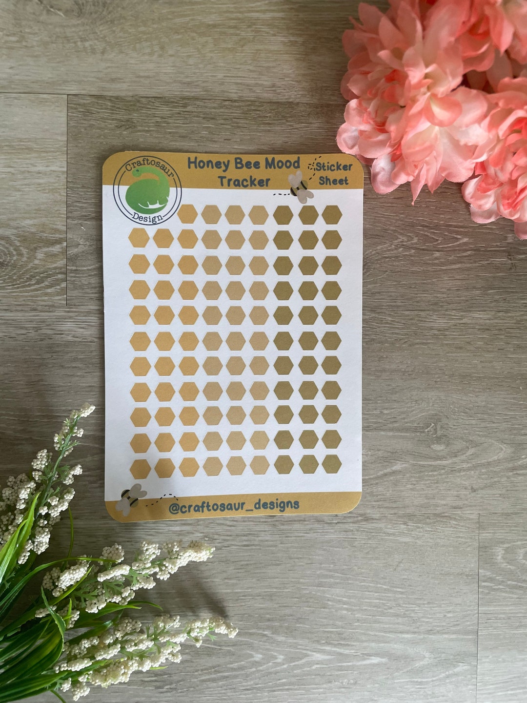 Honeycomb Mood Tracker Sticker Sheet Perfect for Planners, Bullet ...