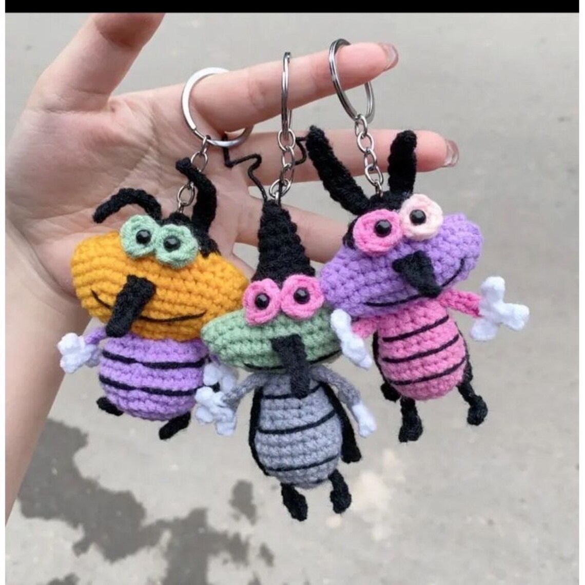 Oggy and the Cockroaches Keychain Oggy Crochet - Etsy
