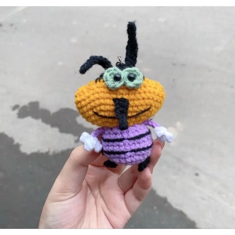Oggy and the Cockroaches Keychain | Oggy Crochet - Etsy