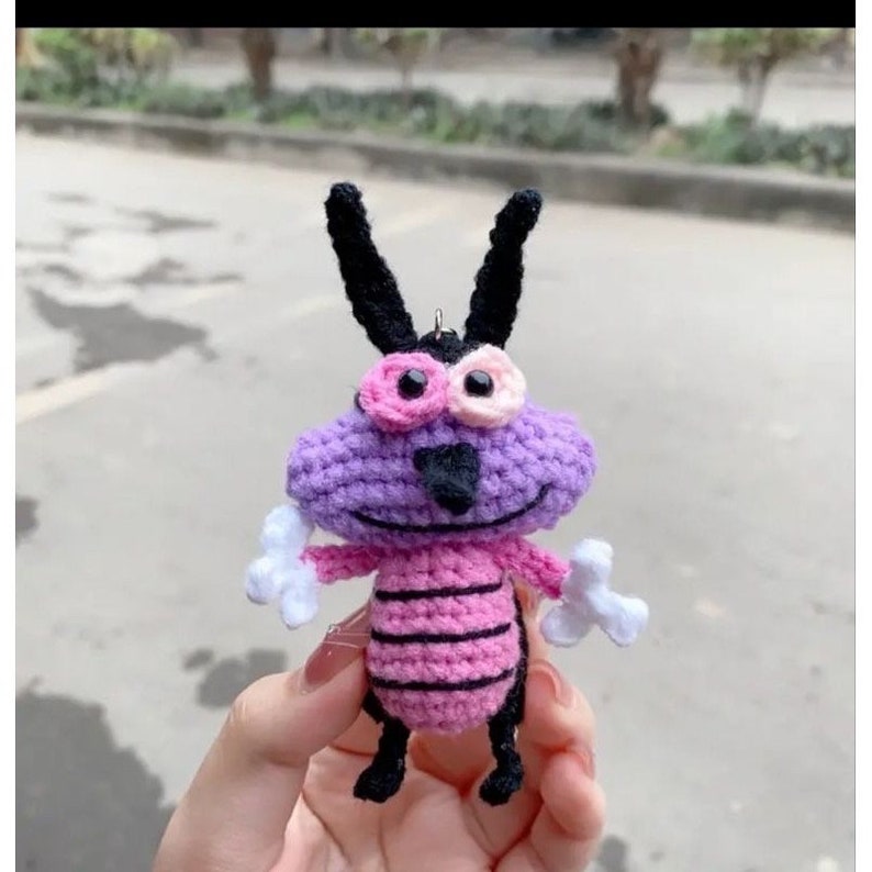 Oggy and the Cockroaches Keychain | Oggy Crochet - Etsy