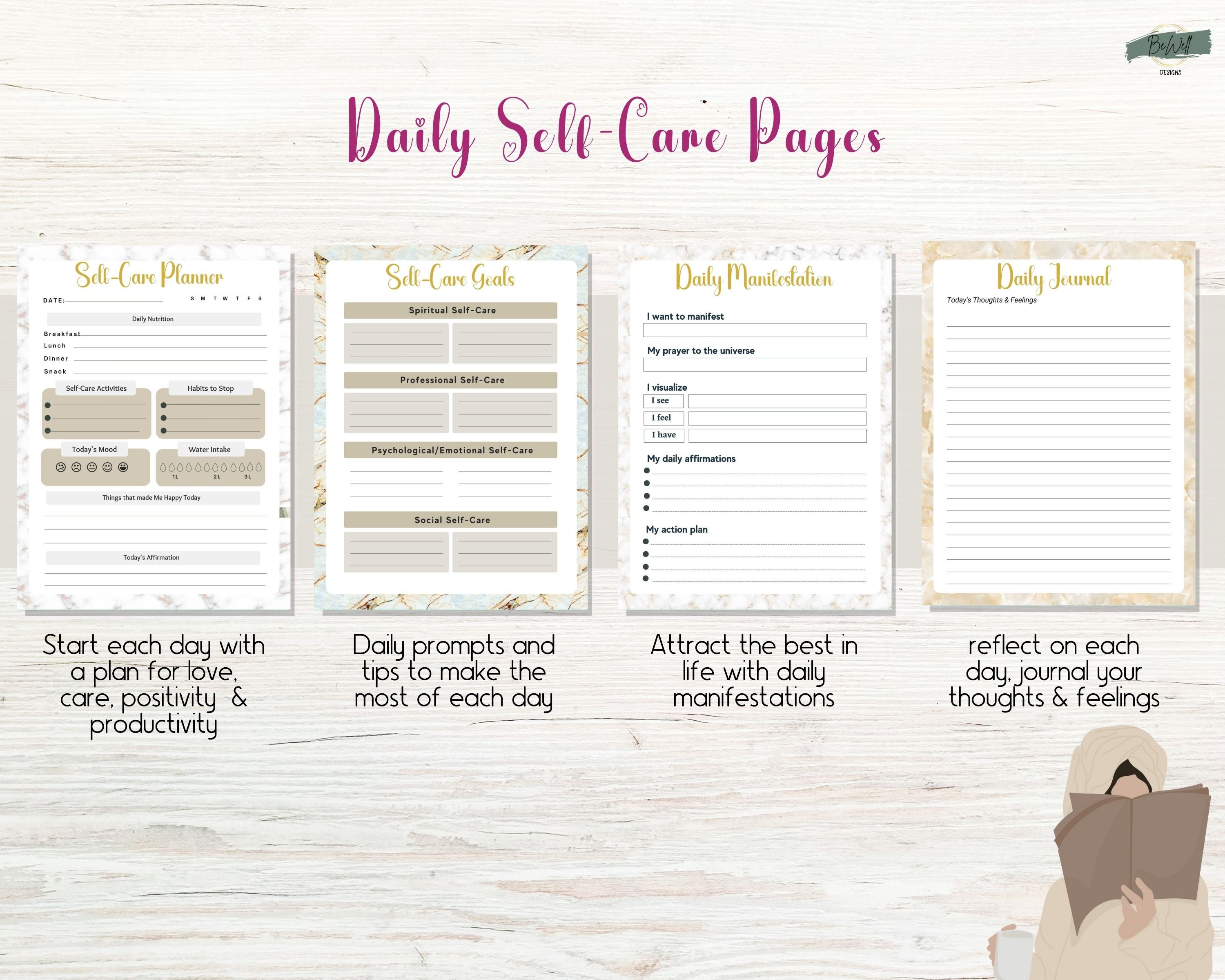 Self Care Journal, Digital Planner, Wellness, Mental Health, Soft Life ...