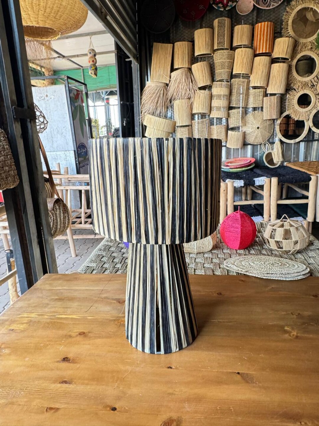 Handmade Moroccan Woven Lamp Shade – Natural Straw Decor - Etsy