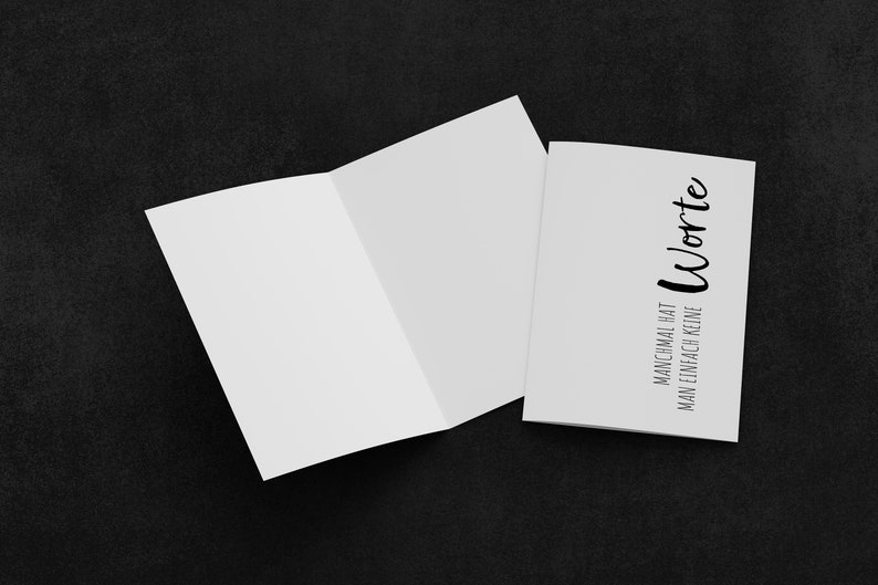 Trauerkarte mit Spruch Manchmal hat man einfach keine Worte - Etsy.de