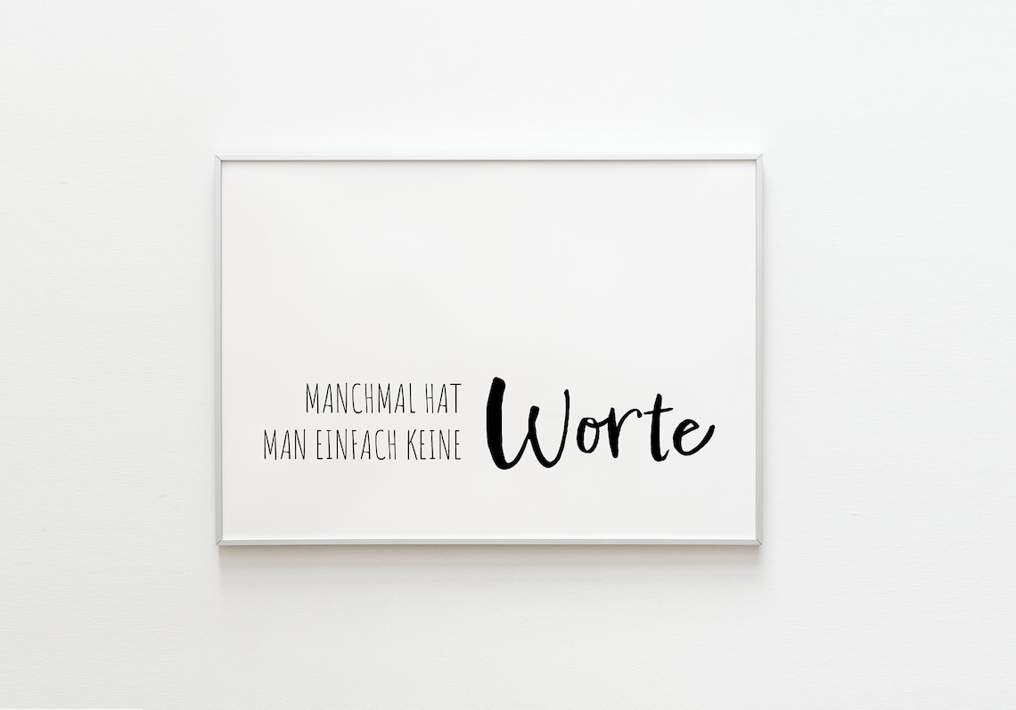 Trauerkarte mit Spruch Manchmal hat man einfach keine Worte - Etsy.de