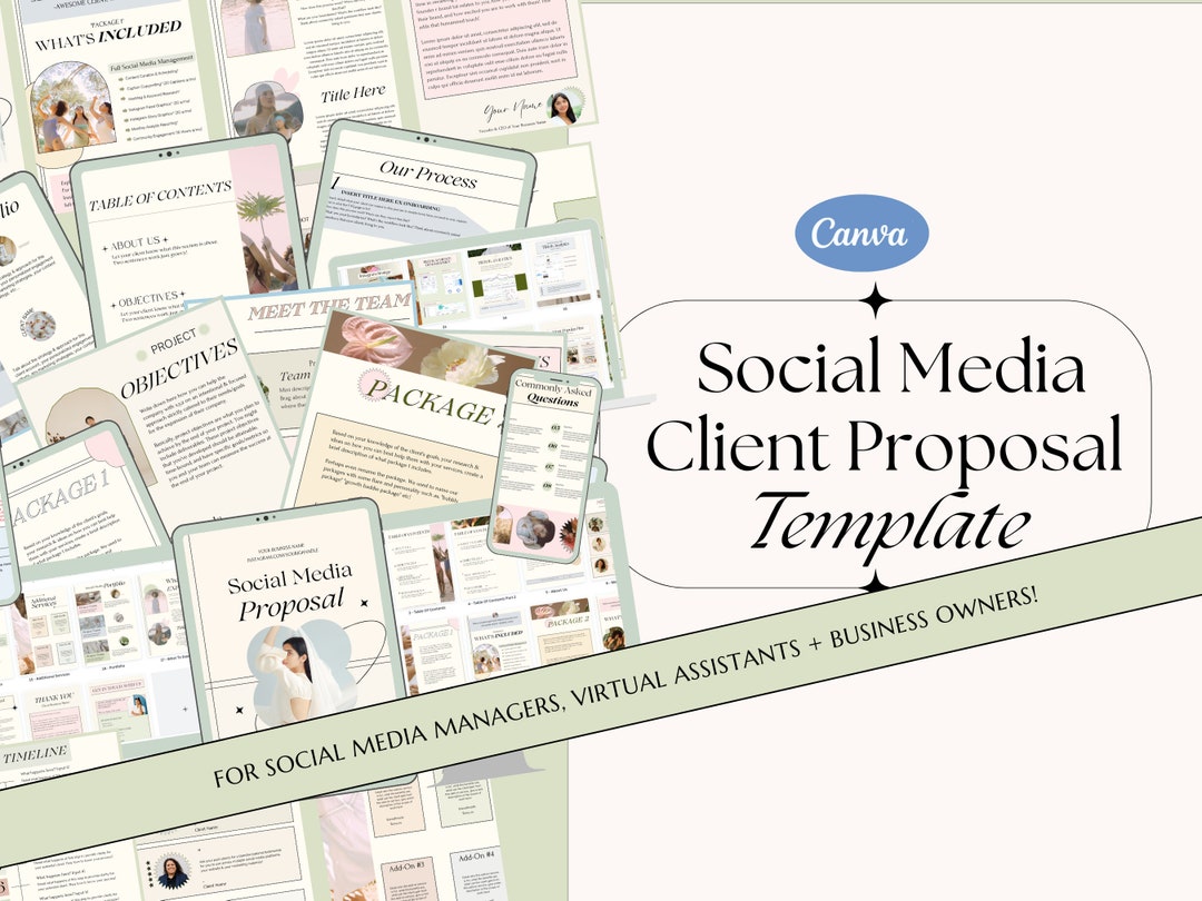 2023 SMM Client Canva Proposal Template Social Media Management Client ...