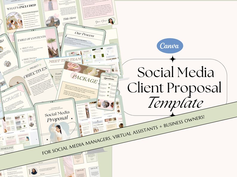 2023 SMM Client Canva Proposal Template Social Media Management Client ...