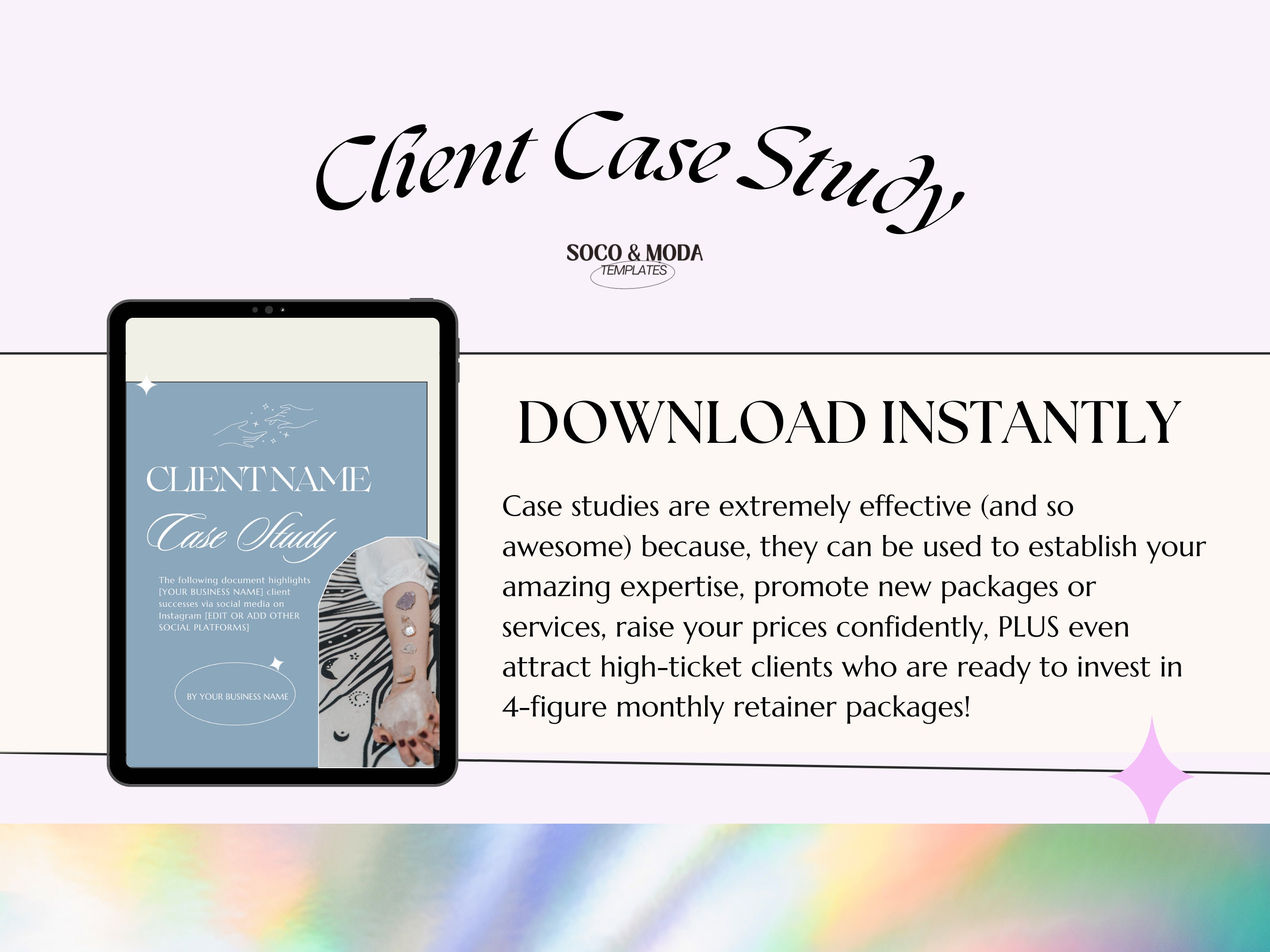 SM Manager CASE STUDY Template Digital Marketing Portfolio - Etsy