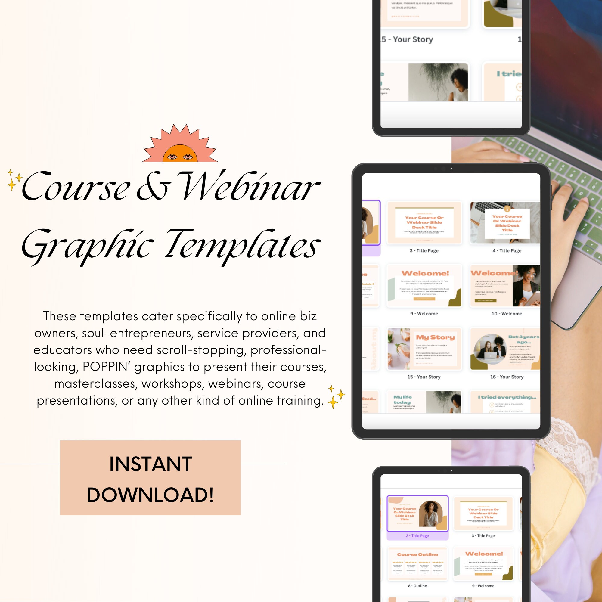 ONLINE COURSE CANVA Slide Deck Template, Masterclass Template ...
