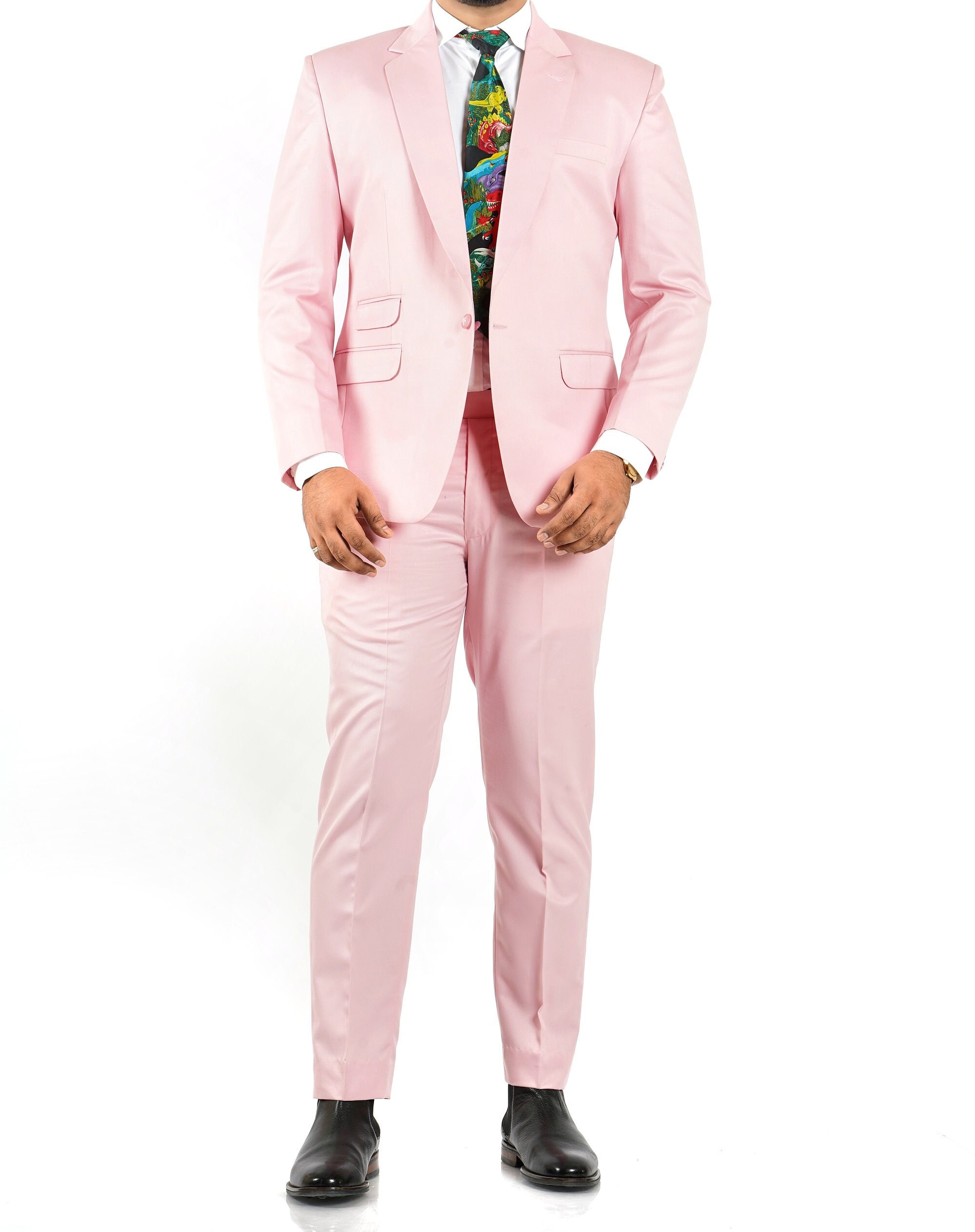 Light Pink Suit for Men, Suit for Men, 2 Piece Suit for Men, Bespoke ...