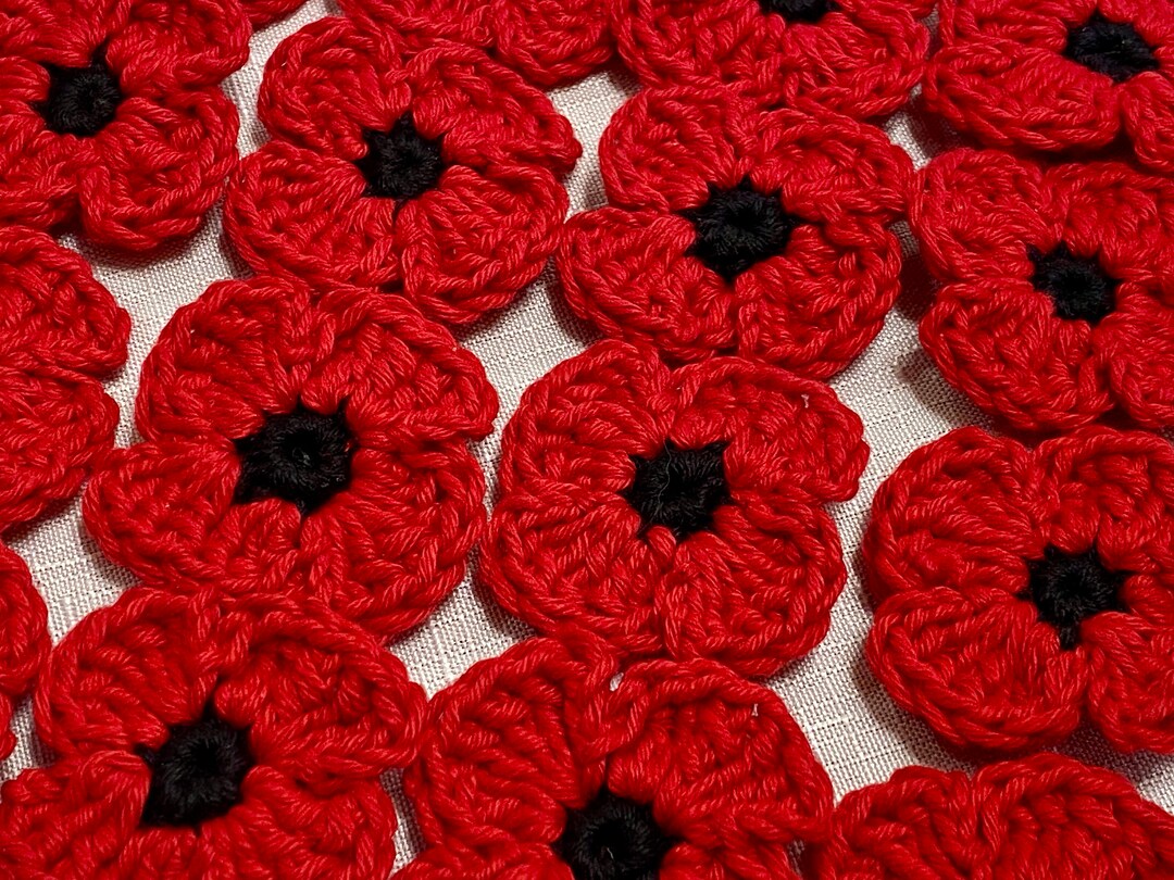 Poppy Brooch - Anzac & Remembrance Day - Handmade - Crocheted - Free ...