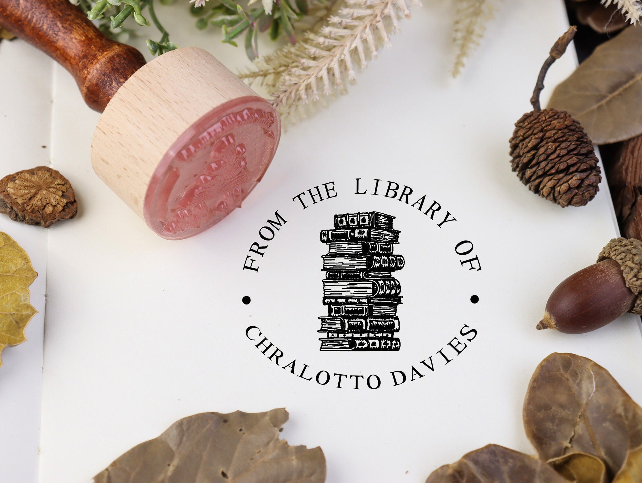 From the Library of personalized Library Stamp BOOK Stamp - Etsy