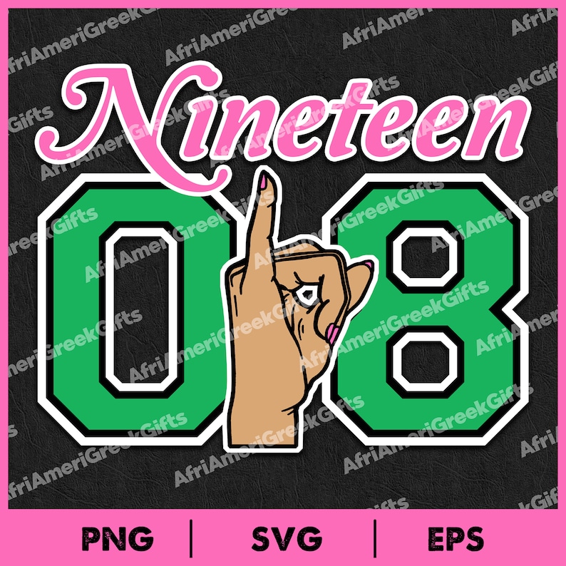 Womens AKA Nineteen 08 Includes Eps, Svg & Png. AKA Digital Download ...