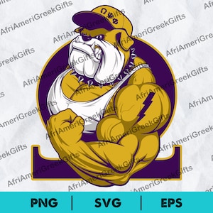 Omega Fraternity 1911 Que Dogs Gym Thunder Includes SVG & PNG. Digital ...
