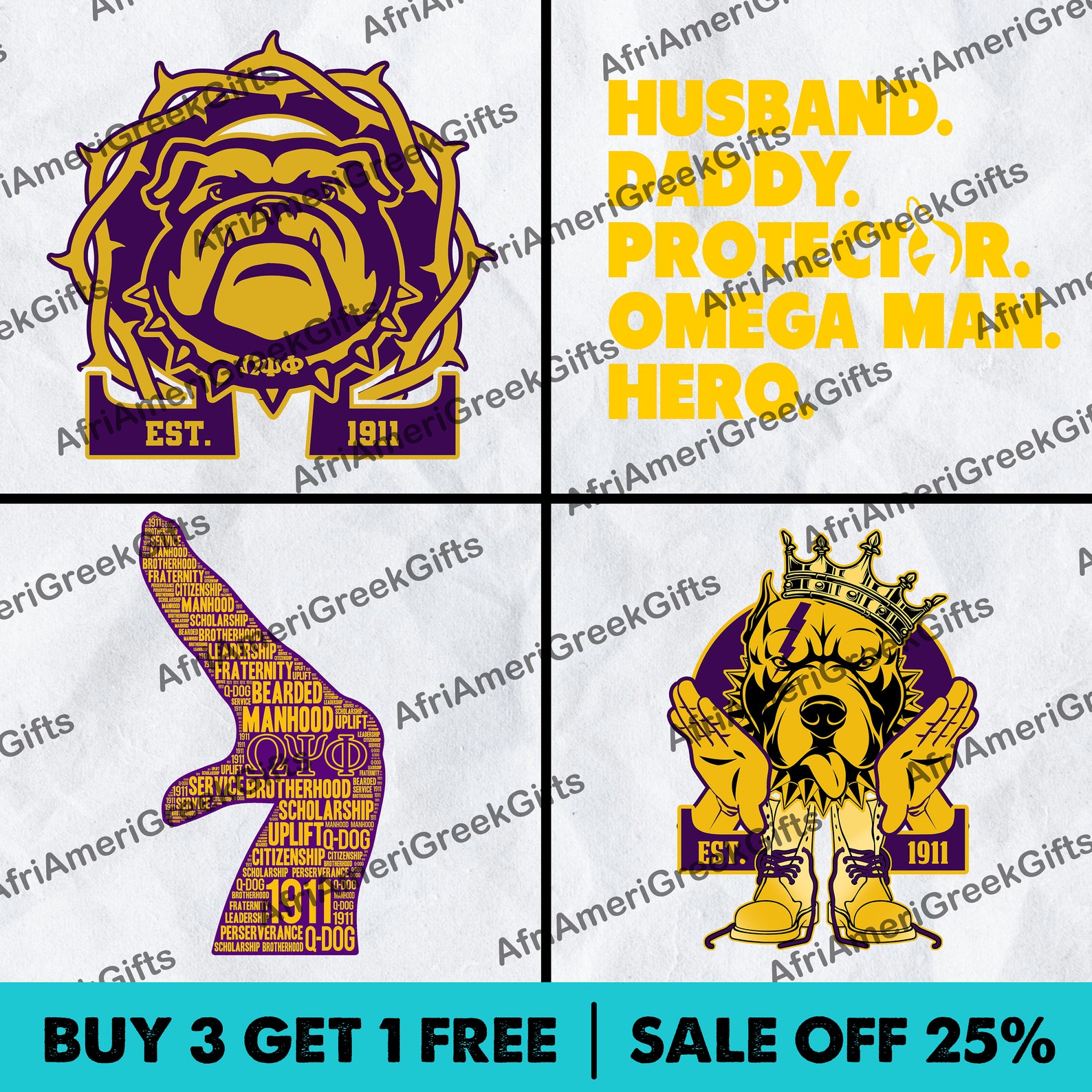 Omega 1911 Fraternity SVG PNG EPS: African Greek Letters (digital Download) - Etsy