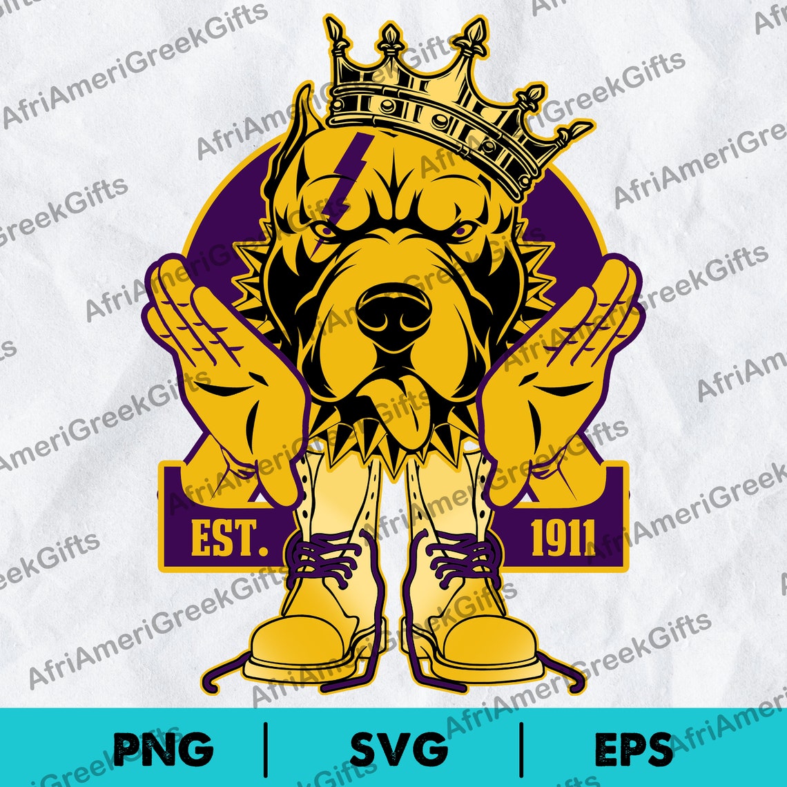 Black Fraternity Omega 1911 Hand Sign Bulldog Words Includes EPS, SVG ...