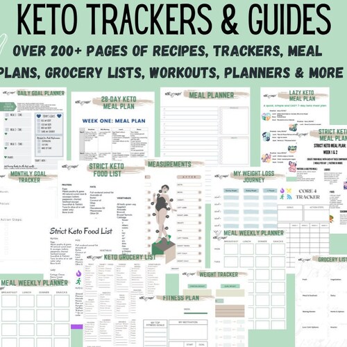 Complete Keto Trackers Keto Grocery List 3 Keto Meal - Etsy