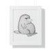 Angry Platypus Art Print, Grumpy Animal Picture Framed Vertical Poster ...