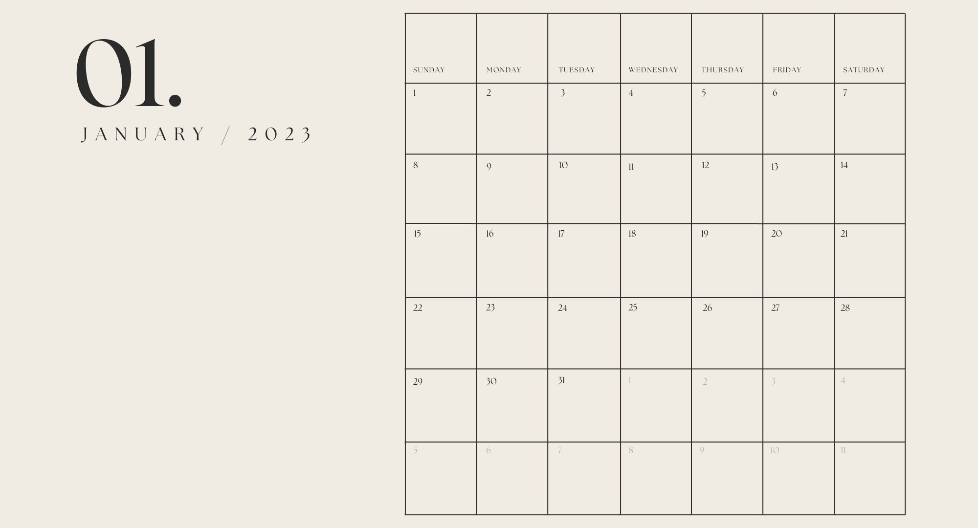 2023 Calendar Minimalist Wallpaper Set | Aesthetic Desktop/mac ...