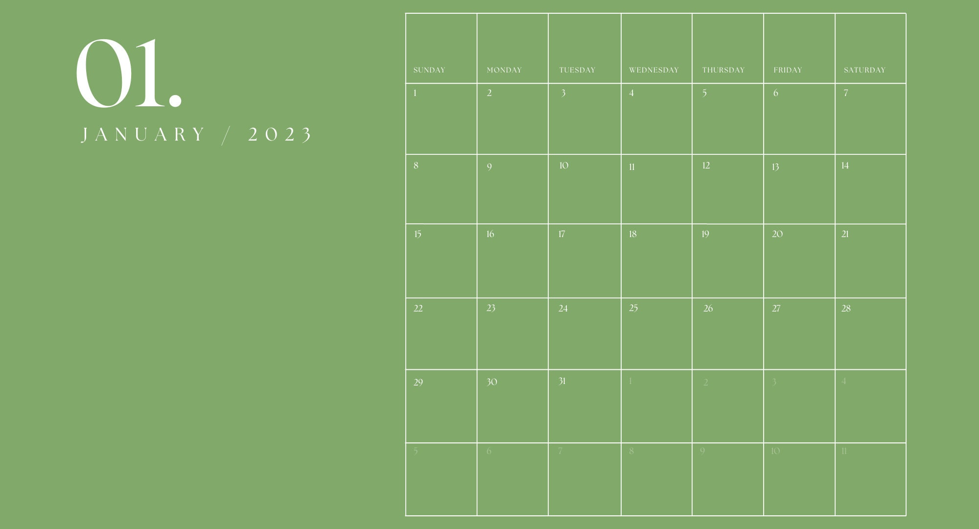 2023 Calendar Minimalist Wallpaper Set | Aesthetic Desktop/mac ...